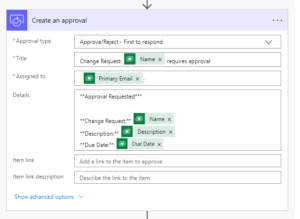 Creating a change request approval flow - Sensei Project Solutions